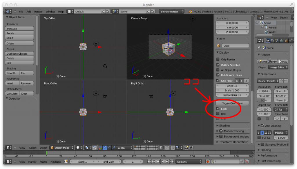 Blender:3D Viewの基本操作 | devlog [naru design]